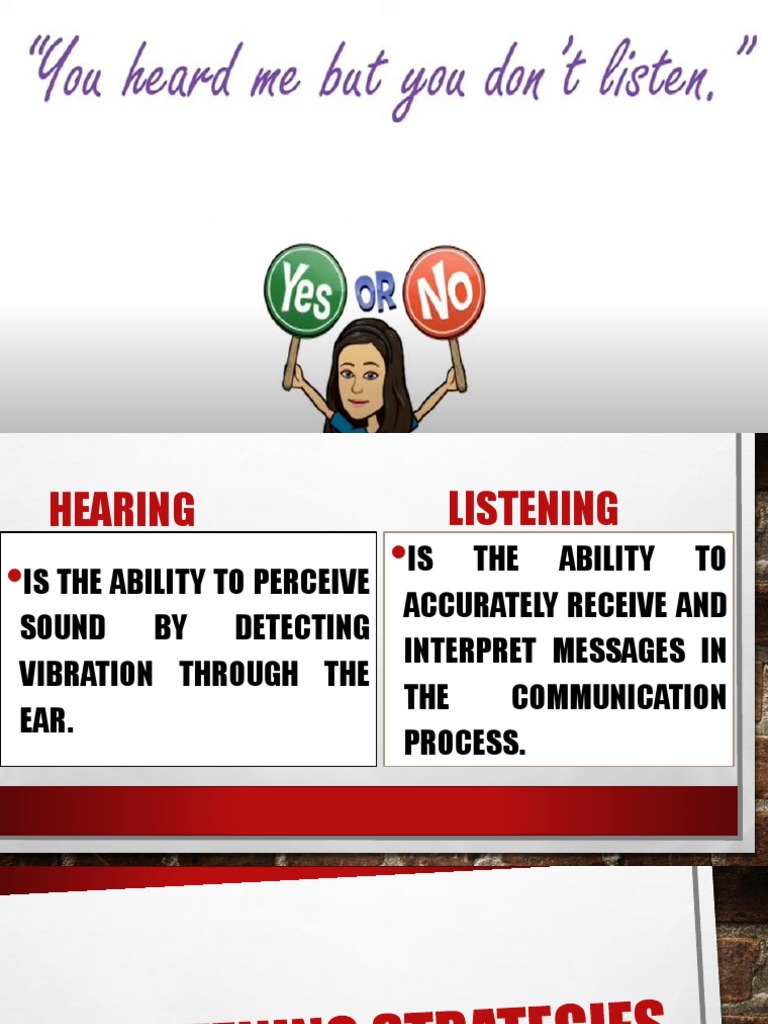 Listening Strategies | PDF | Reading Comprehension | Information