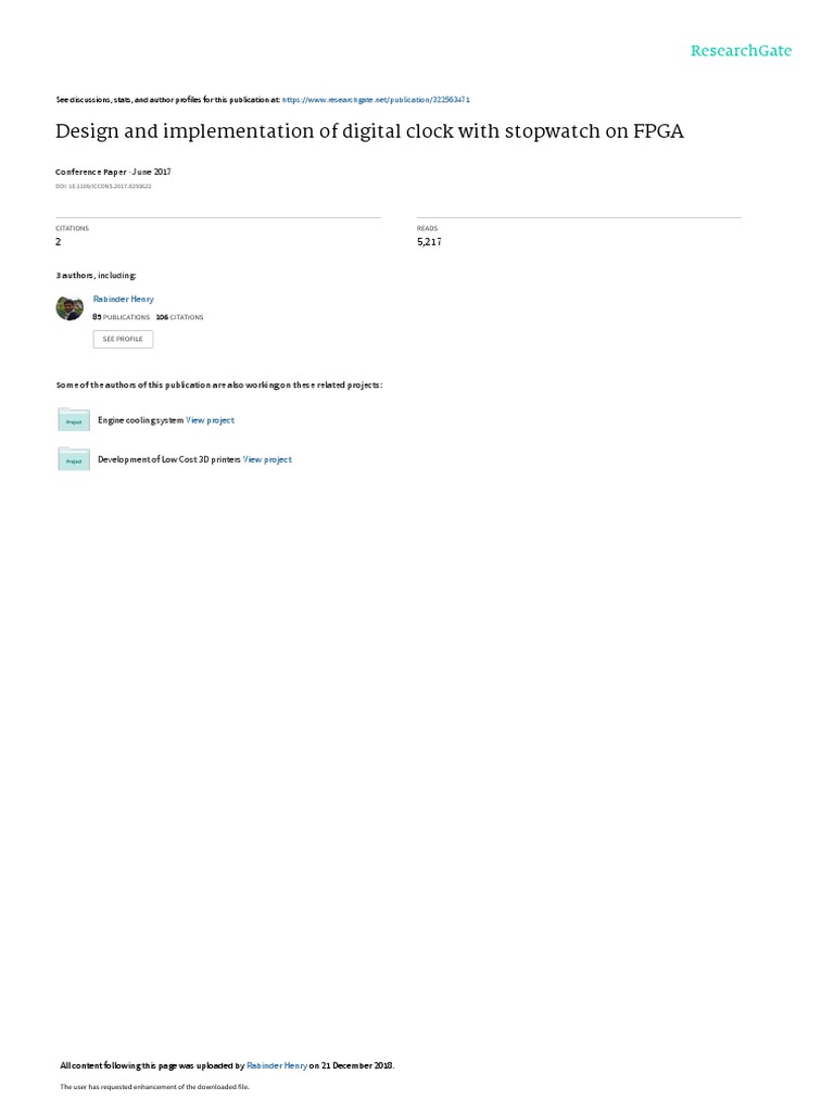 Muley 2017 | PDF | Field Programmable Gate Array | Vhdl
