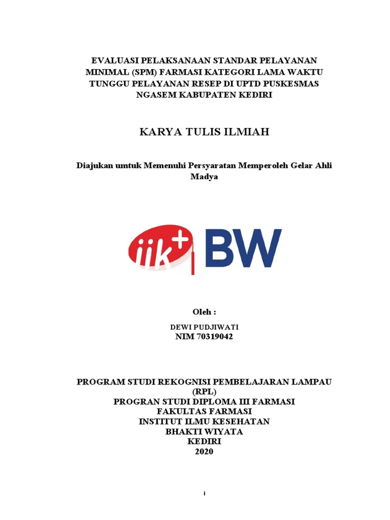 Kti D3 | PDF | Kesehatan Holistik | Sains & Matematika