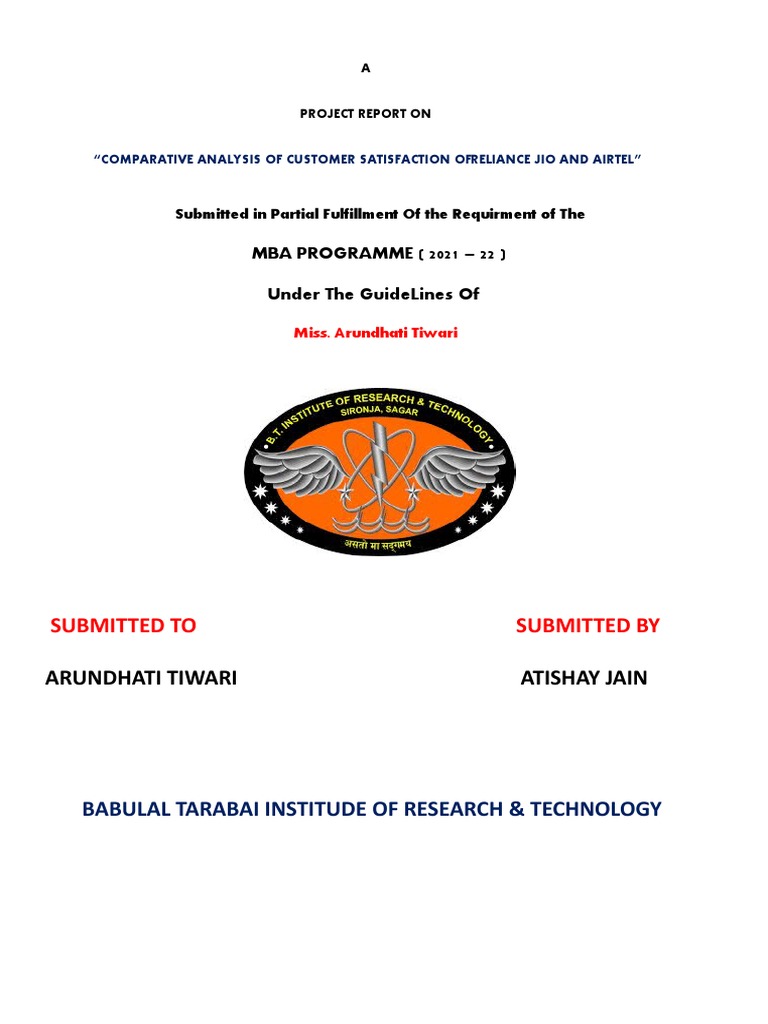 Rehli Jain Atishay Mba Project | PDF
