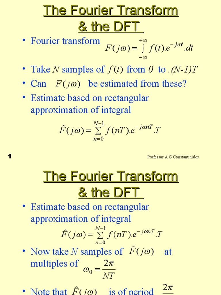 10-Fourier Transform & DFT | PDF | Discrete Fourier Transform | Electronics 10-Fourier Transform & DFT | PDF | Discrete Fourier Transform | Electronics