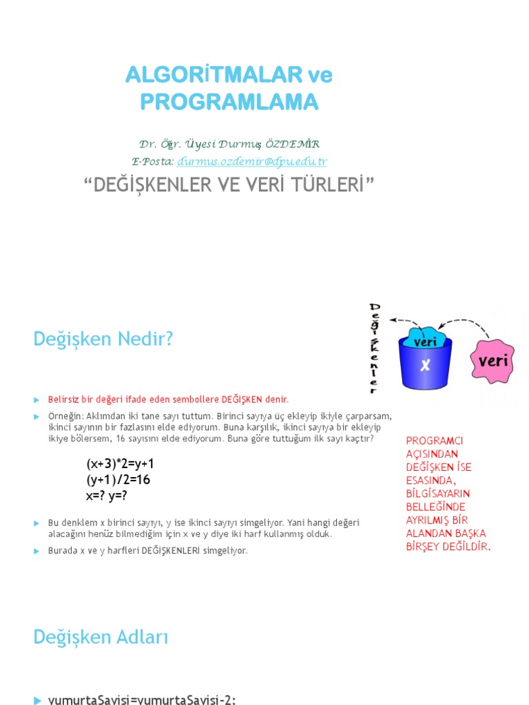 Ders - 2 Algoritim | PDF