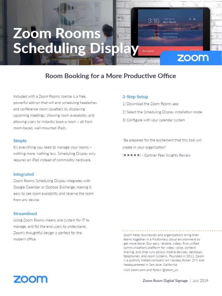 Zoom Rooms Scheduling Display | PDF | Art | Computers