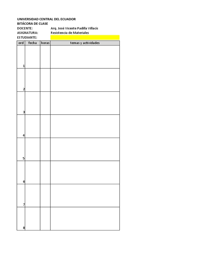 HOJA Bitacora (1) | PDF