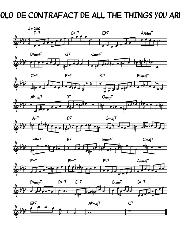 Solo de Contrafact de All The Things You Are | PDF