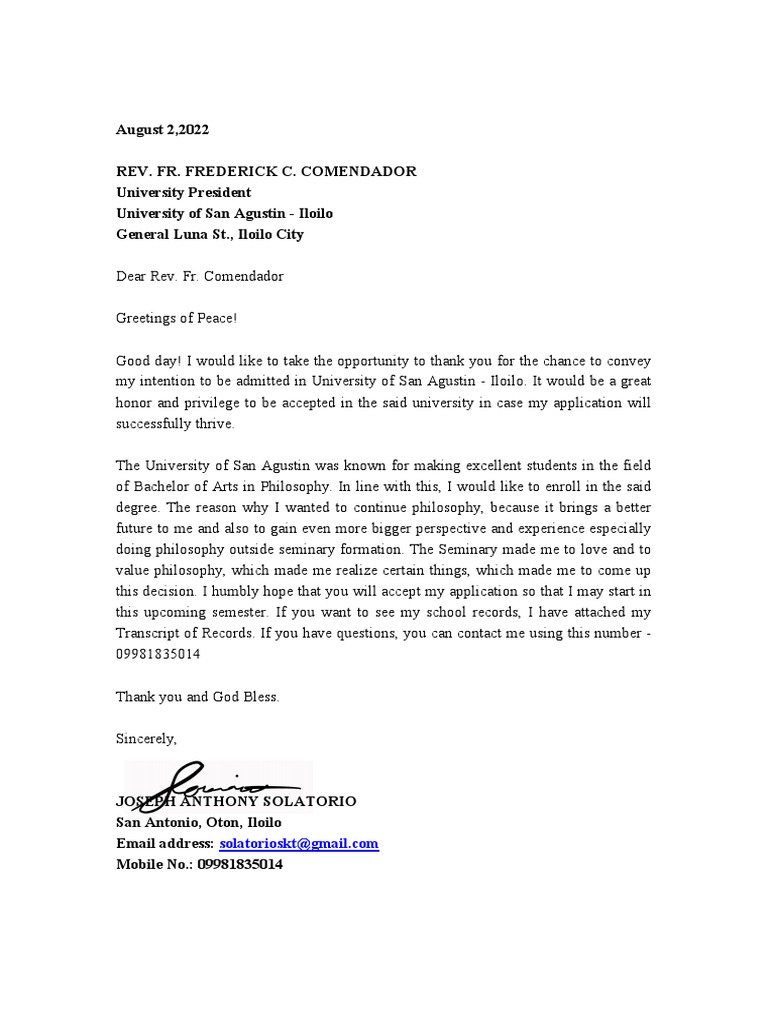 Application Letter PDF