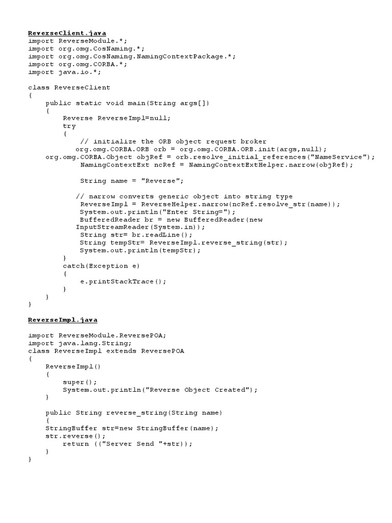 3 Corba Pdf Common Object Request Broker Architecture Computer Science
