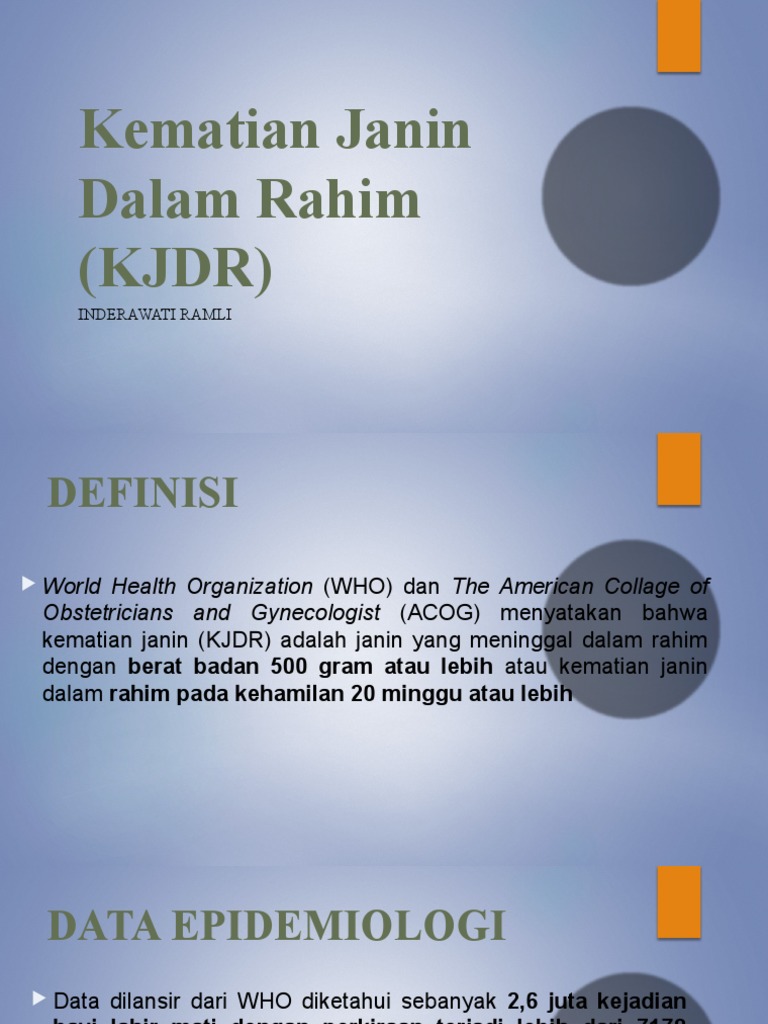 Kematian Janin Dalam Rahim (KJDR) | PDF