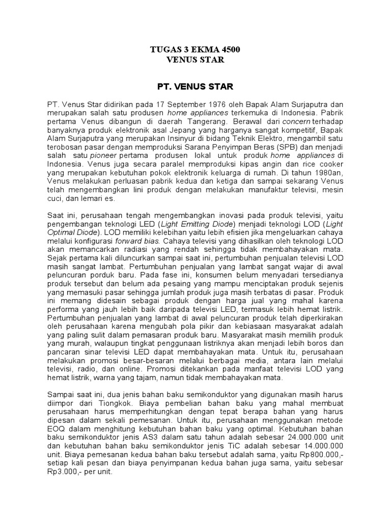 Tugas 3 - Venus Star | PDF | Komputer