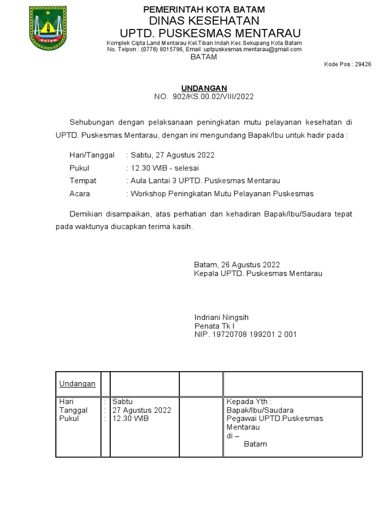 Contoh Undangan | PDF