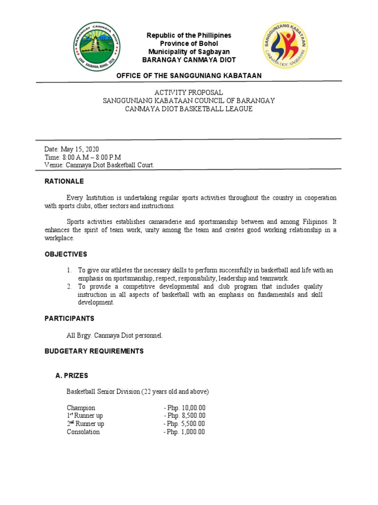 Activity Design Basketball | PDF