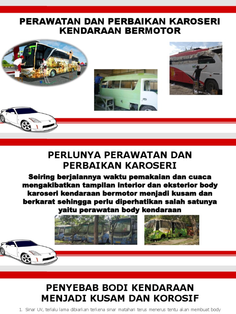Perawatan Dan Perbaikan Karoseri Kendaraan Bermotor | PDF