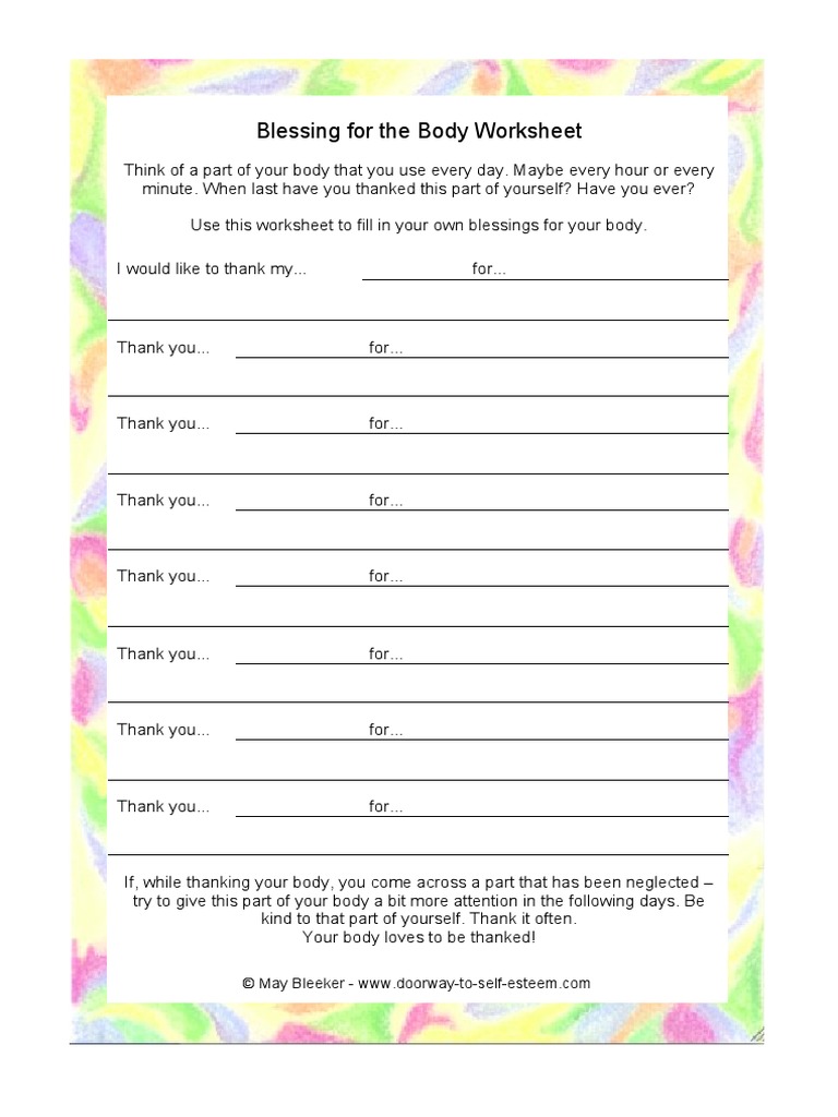 Blessing Body Worksheet | PDF