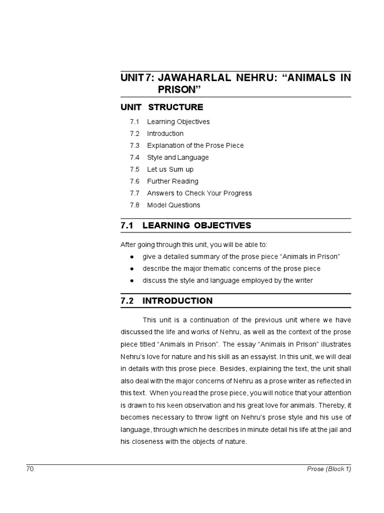 Unit 7 | PDF | Jawaharlal Nehru | Prison
