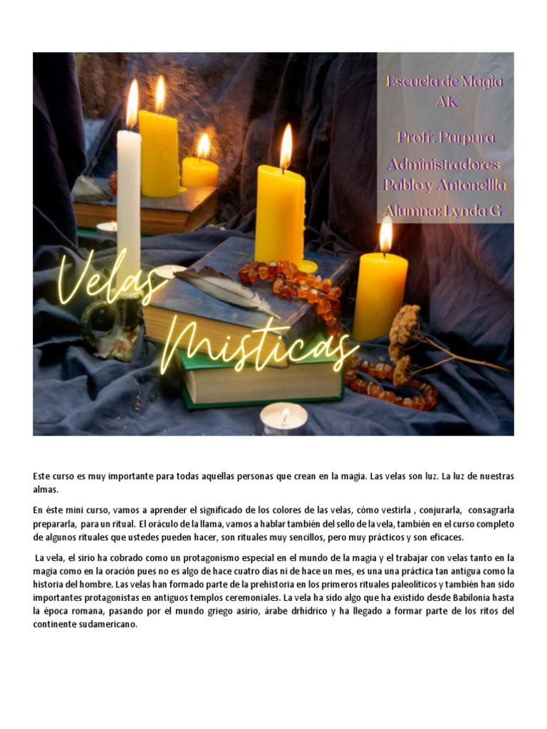 Curso de Velas Misticas | PDF | Rituales | Mano