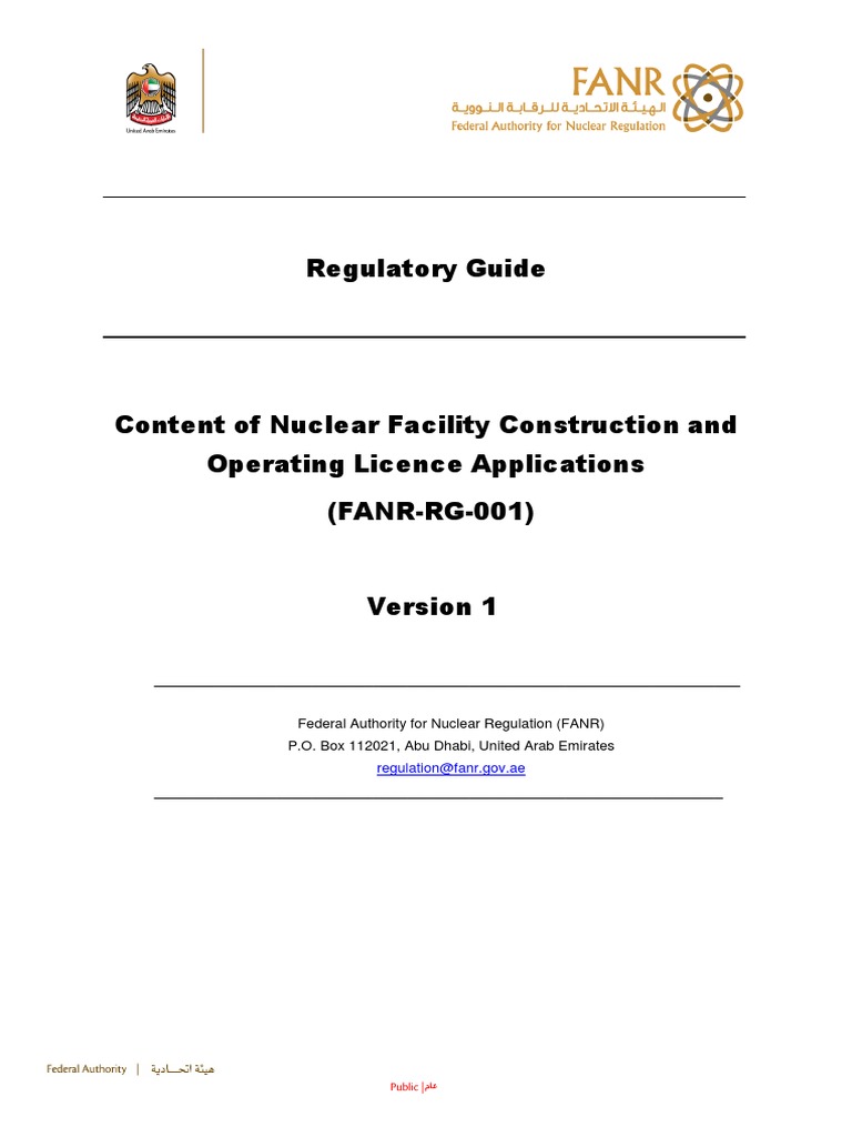 Fanr-RG-001 Version 1 Website | PDF | Nuclear Proliferation | Quality ...