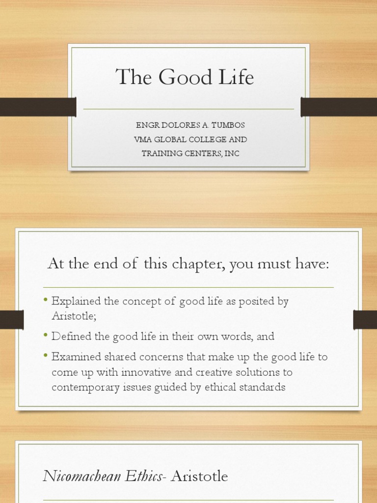 Aristotle's Good Life Explained | PDF | Wellness