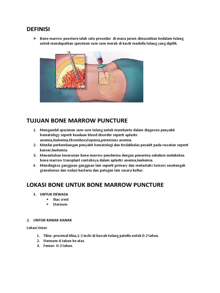 Assignment Bone Marrow Puncture | PDF
