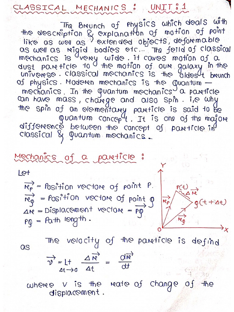 Classical Mechanics MSC 1st Sem | PDF
