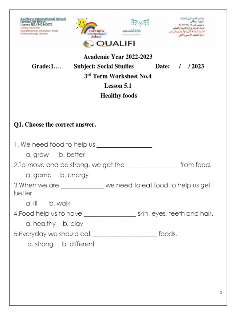Grade 1 Social Studies Worksheets | PDF | Self-Improvement