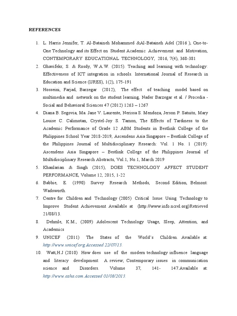 References 3a | PDF | Information And Communications Technology | Cognition