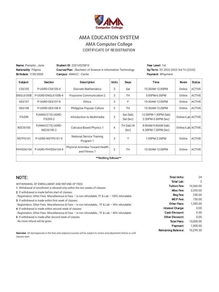 Ama Education System | PDF