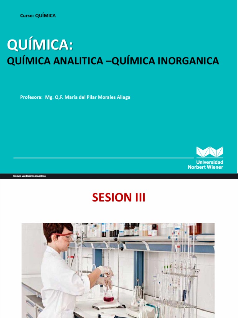 QUIM SES 3 QUI ANALT- QUI INORG (1) (1) | PDF | Enlace químico | Enlace covalente
