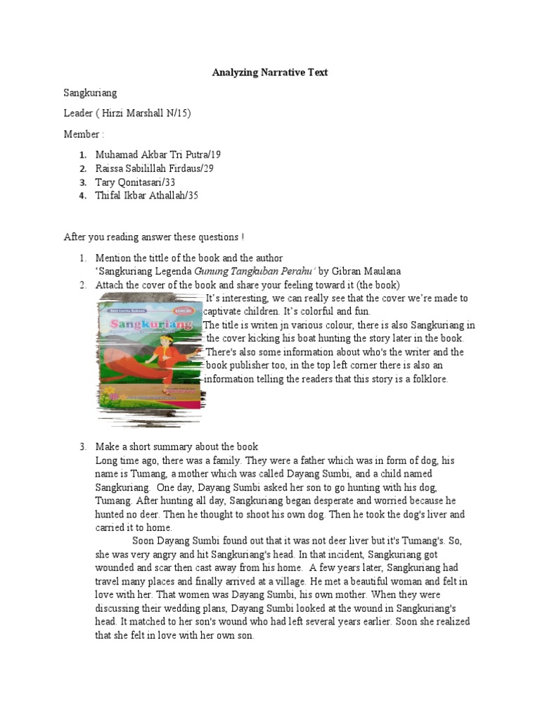 Analyze Narrative Text | PDF