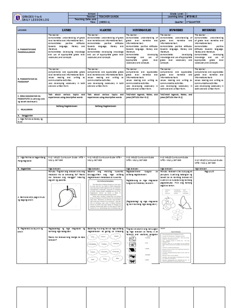 Mtb-Mle Week 4 Q3 | PDF