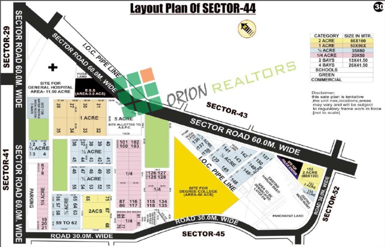 Sector 44 Gurgaon Map | PDF