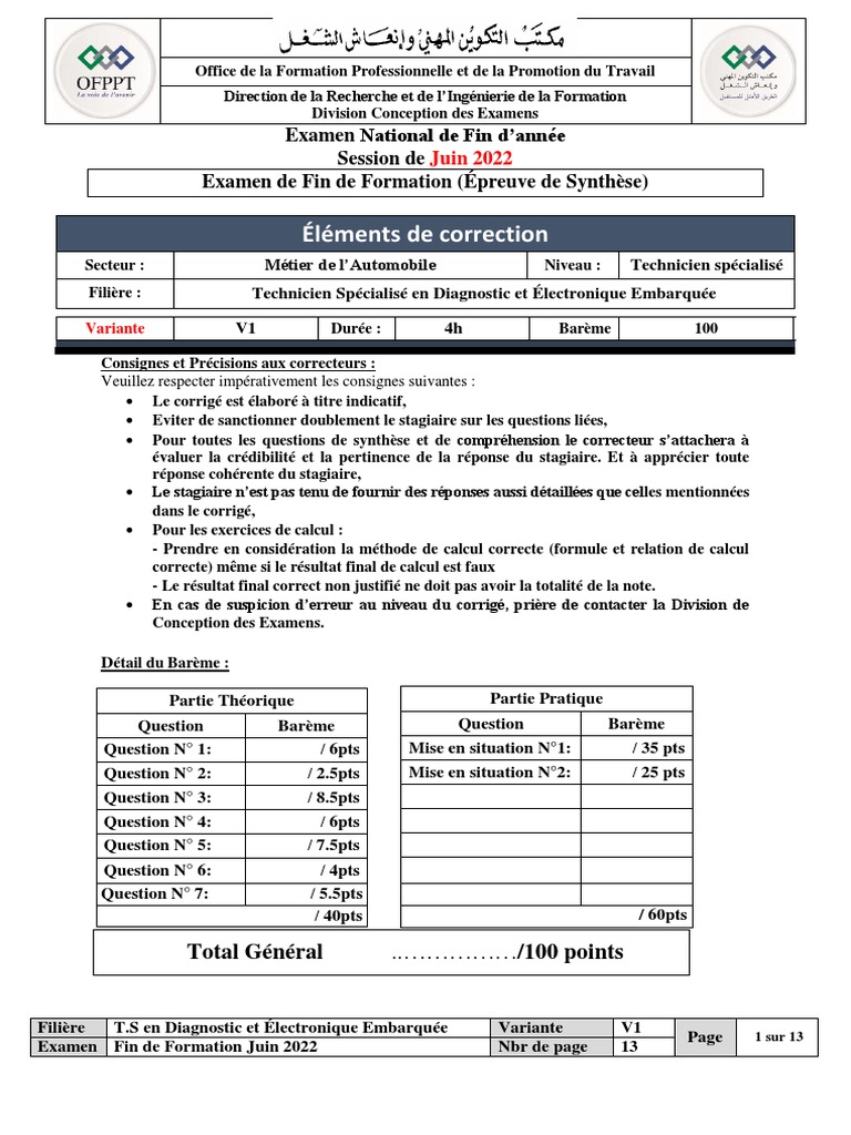 Corrige Tsdee V1 | PDF | Injection (moteur) | Allumage