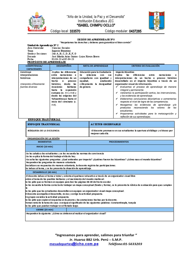 S1-2_U5_2do_CCSS_RIVERA_2023 | PDF | Aprendizaje | Evaluación