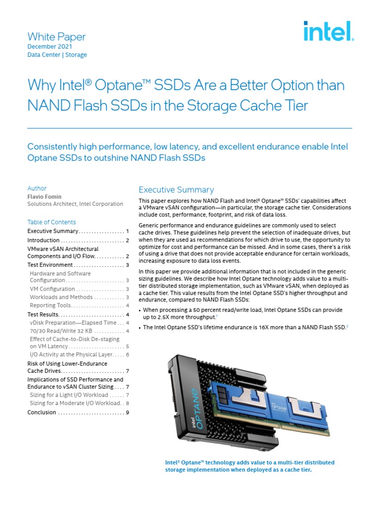 Optane Ssds in Storage Cache Tier Paper | PDF | Solid State Drive | Flash Memory