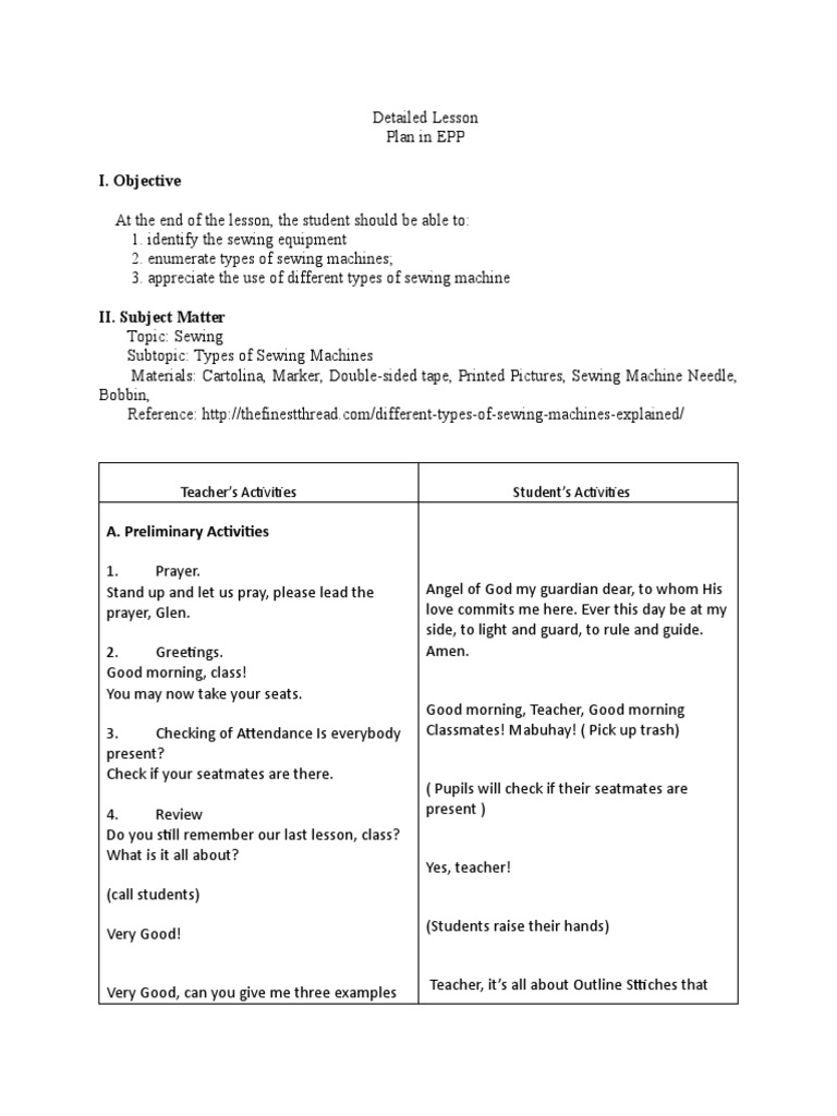 Detailed Lesson Plan in EPP oRIG | PDF