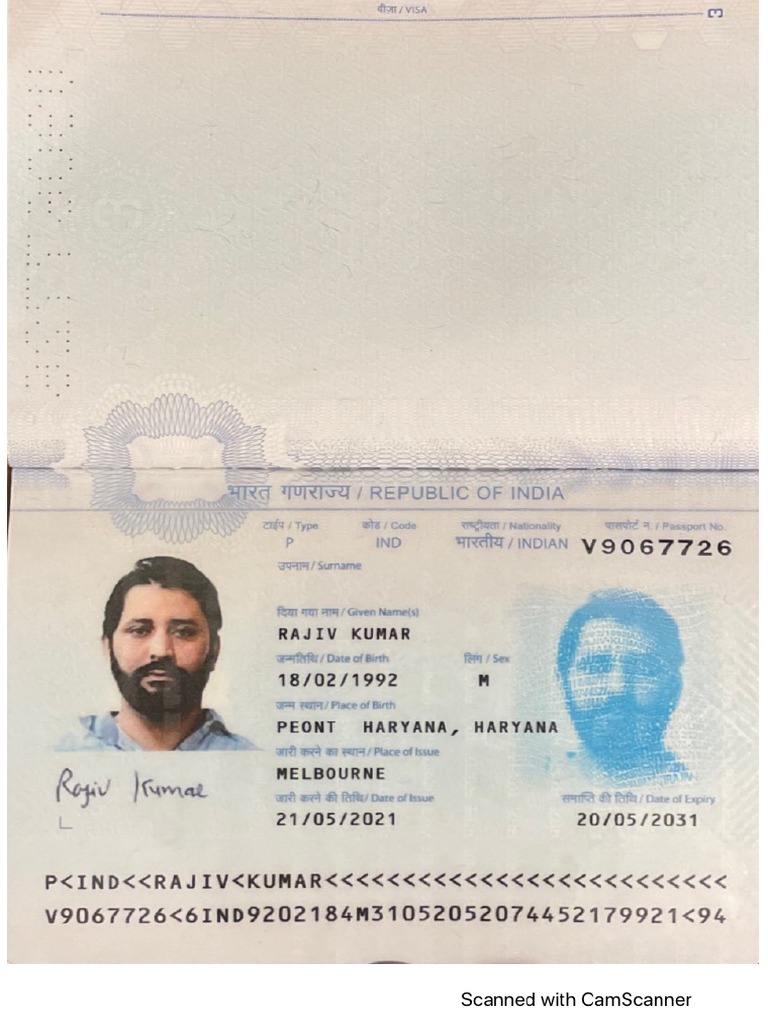 Rajiv Passport | PDF