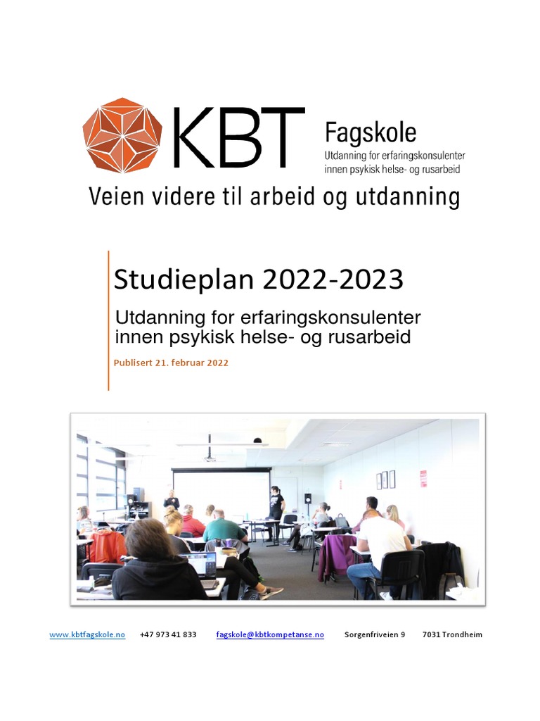 2022 Studieplan Utdanning For Erfaringskonsulenter Innen Psykisk Helse ...