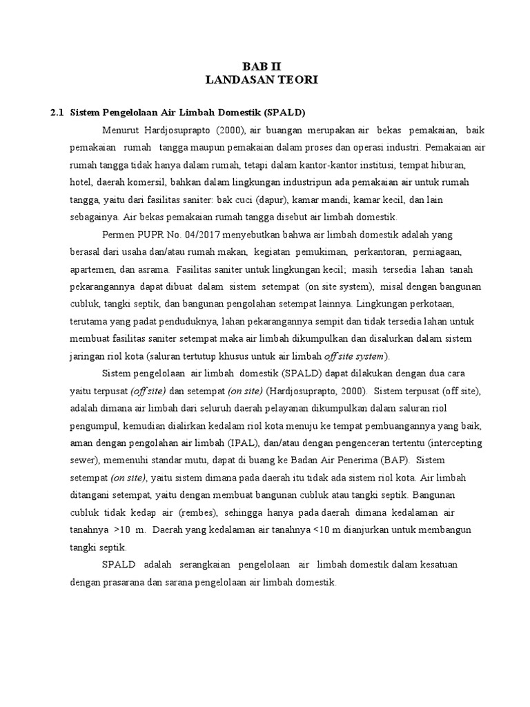 Sistem Pengelolaan Air Limbah | PDF
