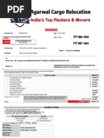 Sample Packers Movers Bill Format | PDF
