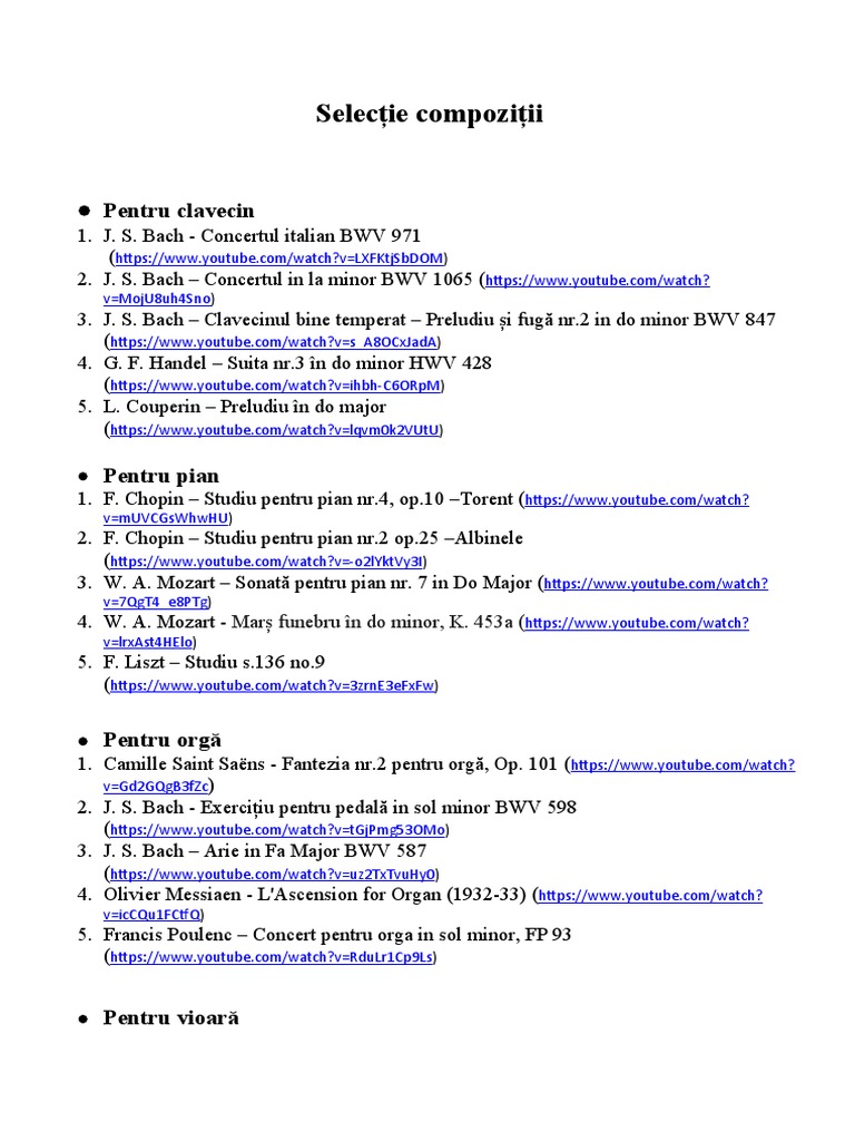 Selectie Compozitii | PDF