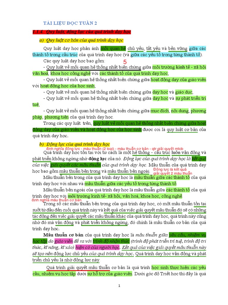 LLDH Tài liệu đọc tuần 2. final 8.9 | PDF