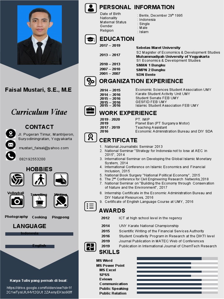 CV Faisal - Juli 2020 | PDF