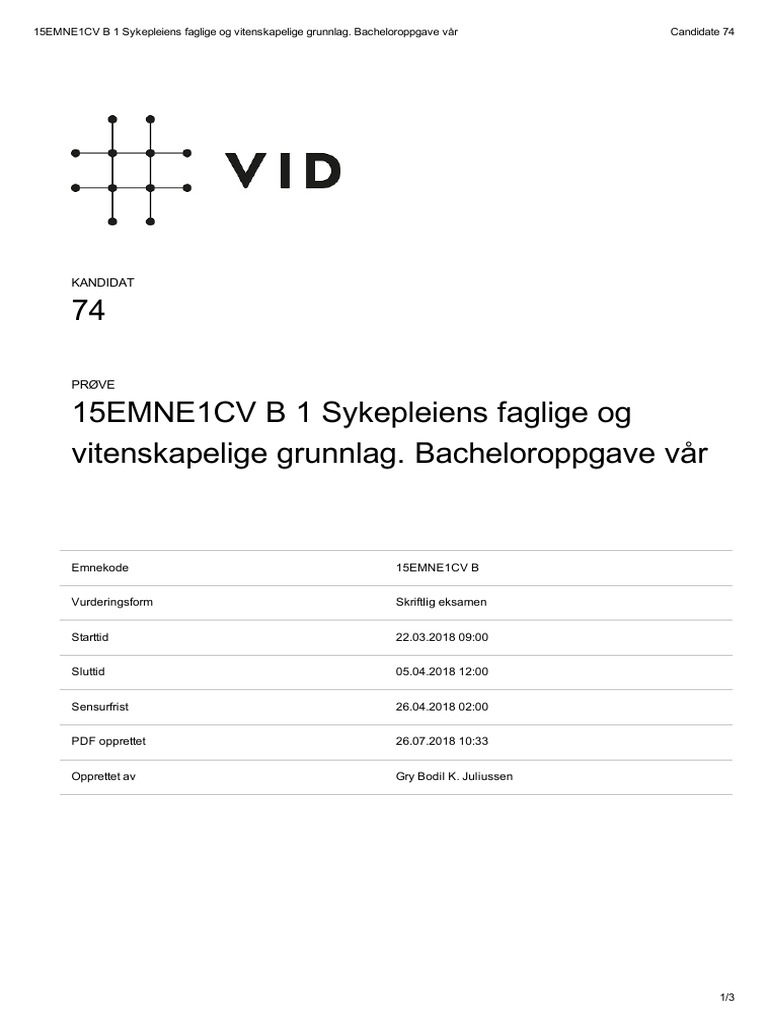 Quam, Helene Johnsen Og Skår, Madelein | PDF