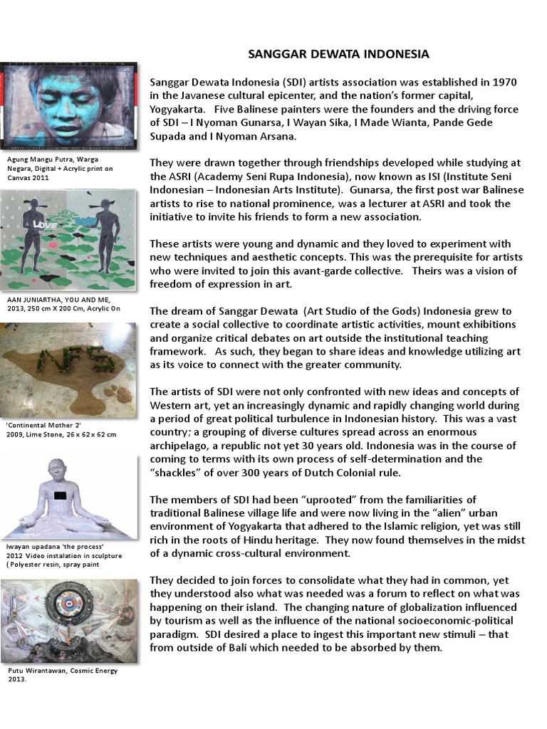 Sanggar Dewata Indonesia 1 | PDF | Bali | Indonesia