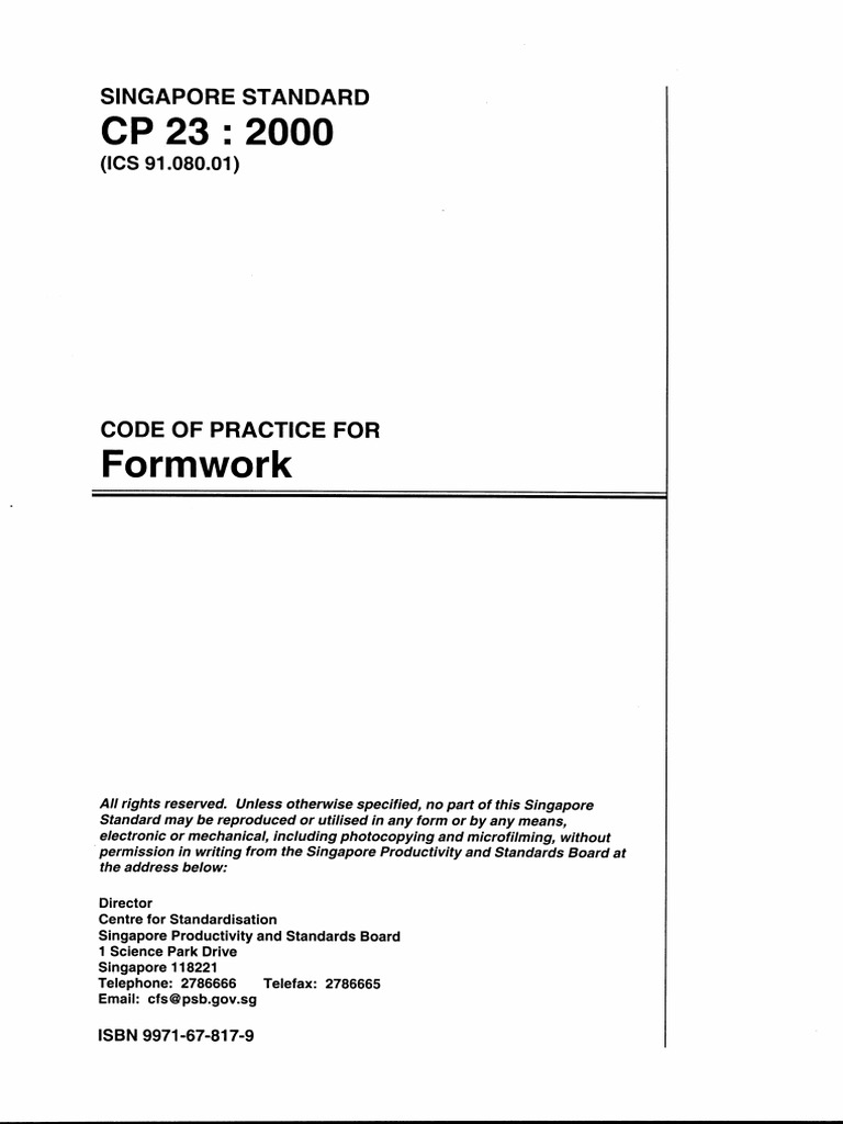 CP 23 2000 Formwork | PDF