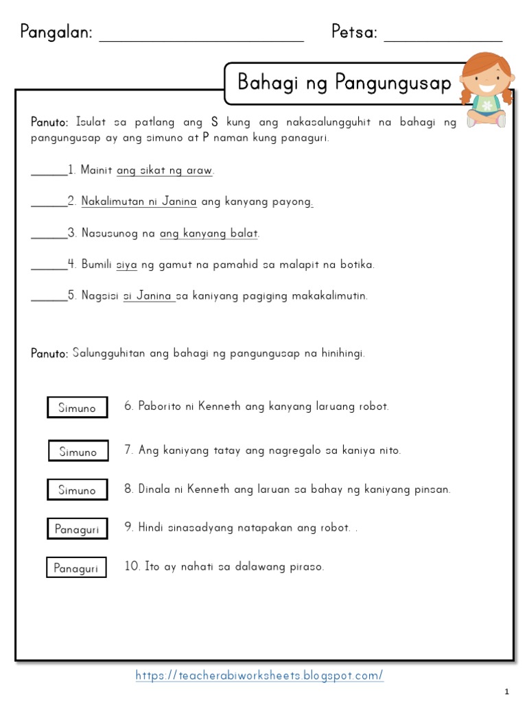 Bahagi NG Pangungusap3 | PDF