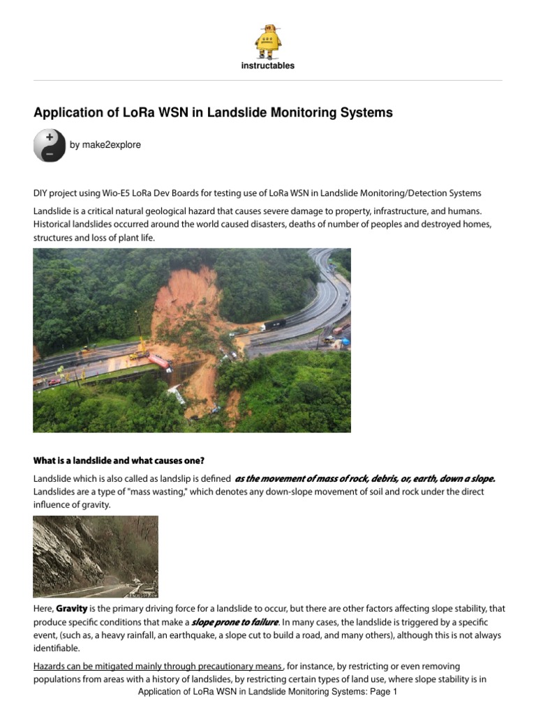 Application of LoRa WSN in Landslide Monitoring Sy | PDF | Wireless ...