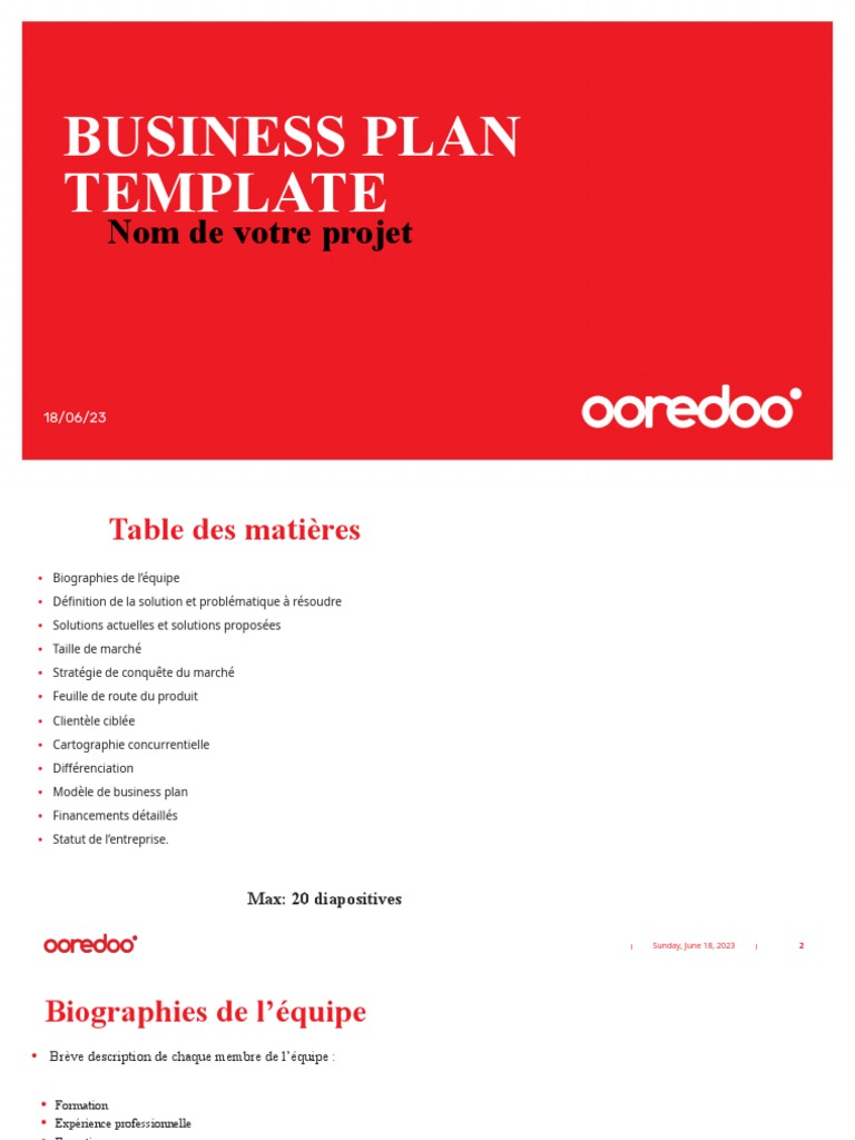 Business Plan Template | Télécharger gratuitement PDF | Sodles | Plan d ...
