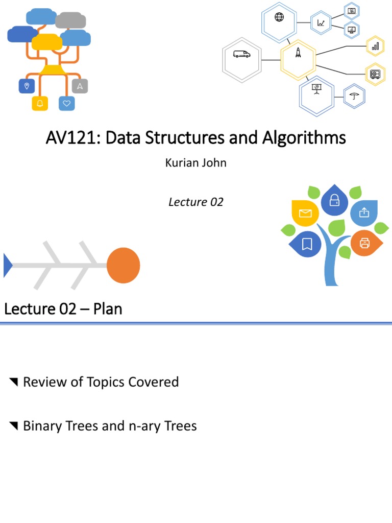 AV121 DSA KJ Lecture 02 Binary Trees N Ary Trees | PDF | Code | Mathematical Logic