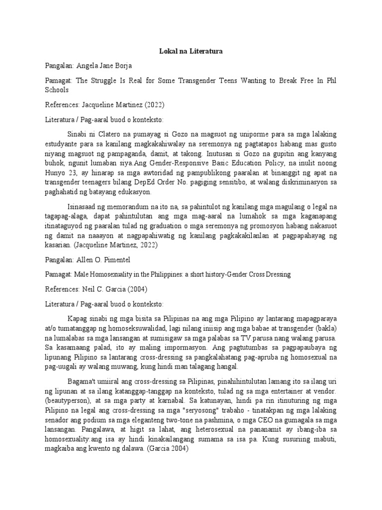 Kaugnay Na Literatura | PDF