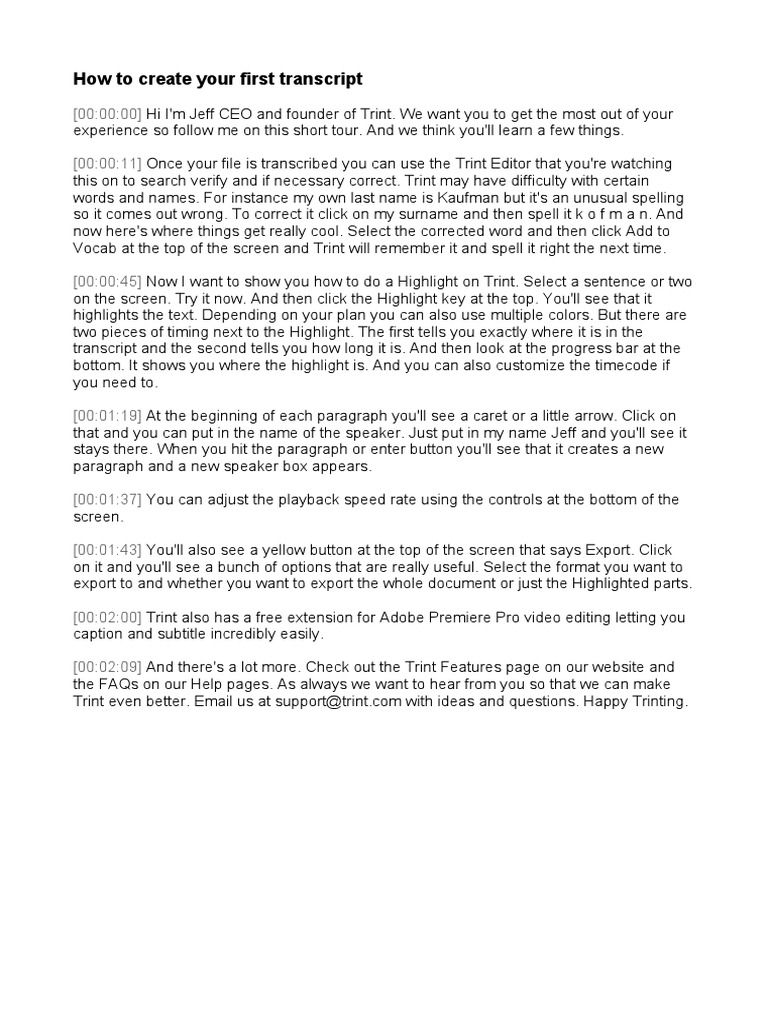 How To Create Your First Transcript | PDF How To Create Your First Transcript | PDF